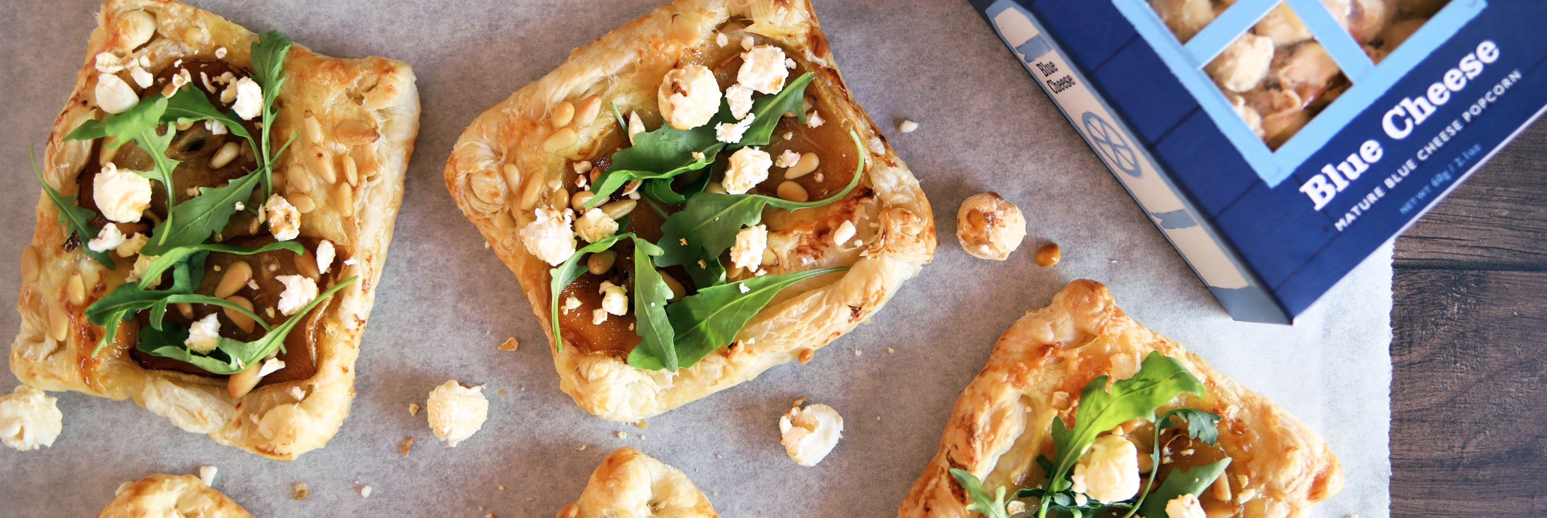 Pear and Blue Cheese Popcorn Tarts – Popcorn Shed