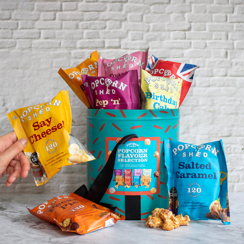 Flavour Selection Gift Tin with 8 Popcorn Flavours | Popcorn Shed