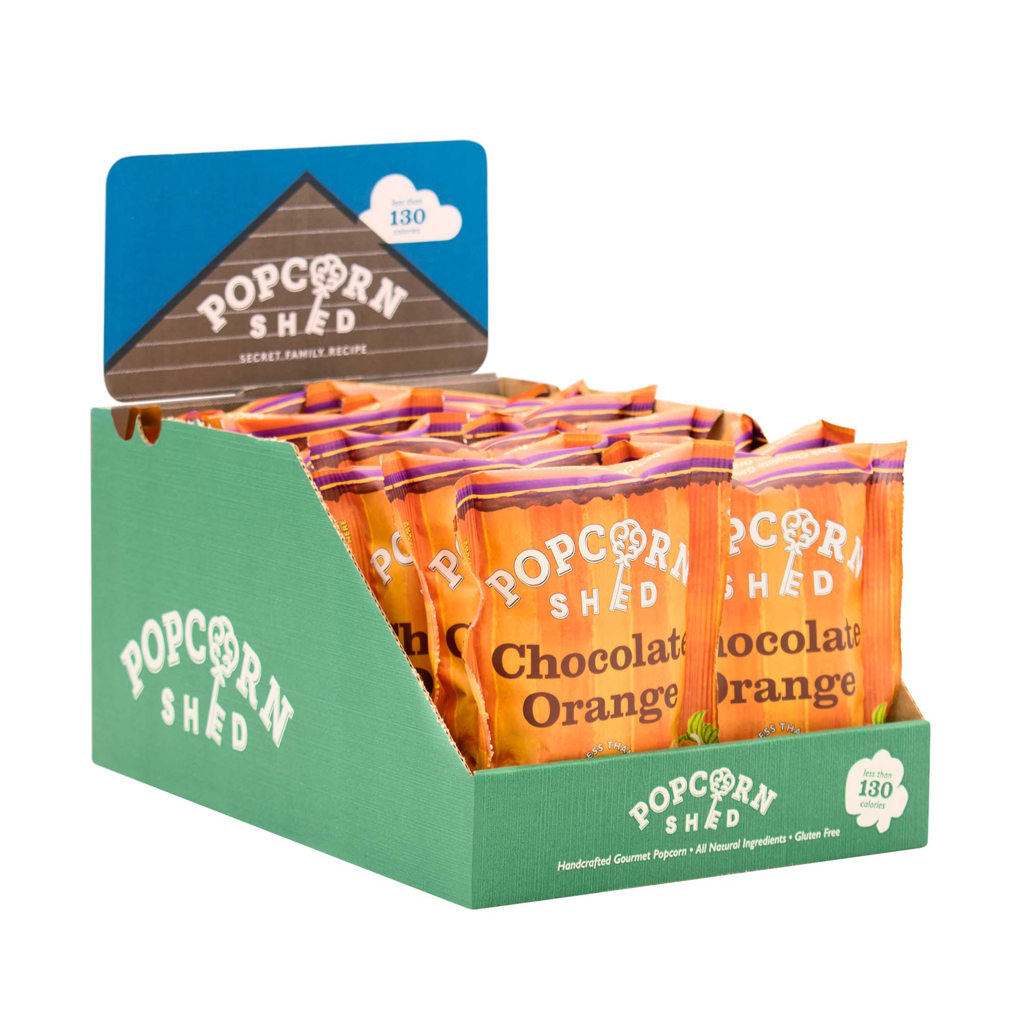 Chocolate Orange Popcorn Snack Packs | Vegan Friendly | Popcorn Shed