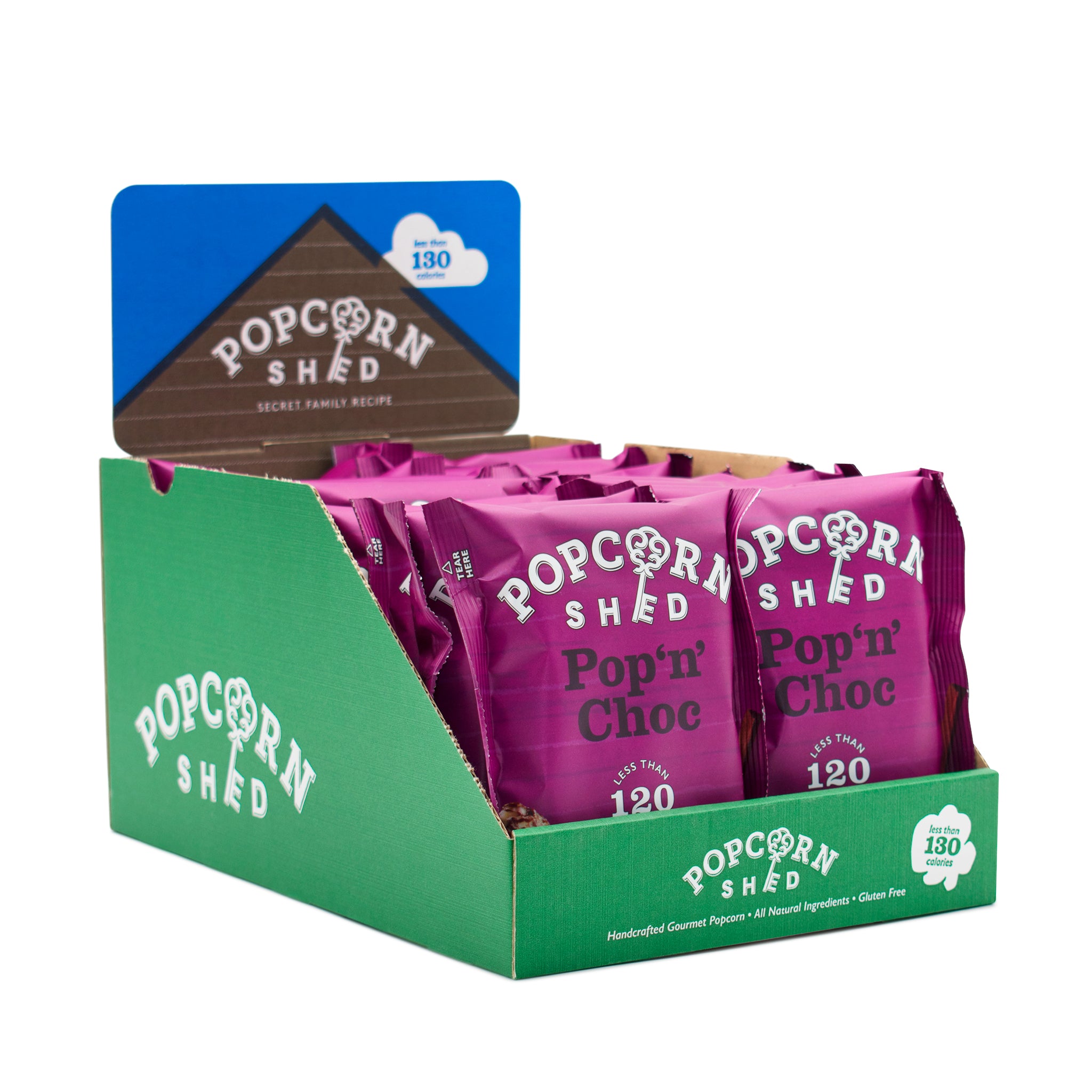 Chocolate Caramel Flavoured Popcorn Snack Packs | Popcorn Shed